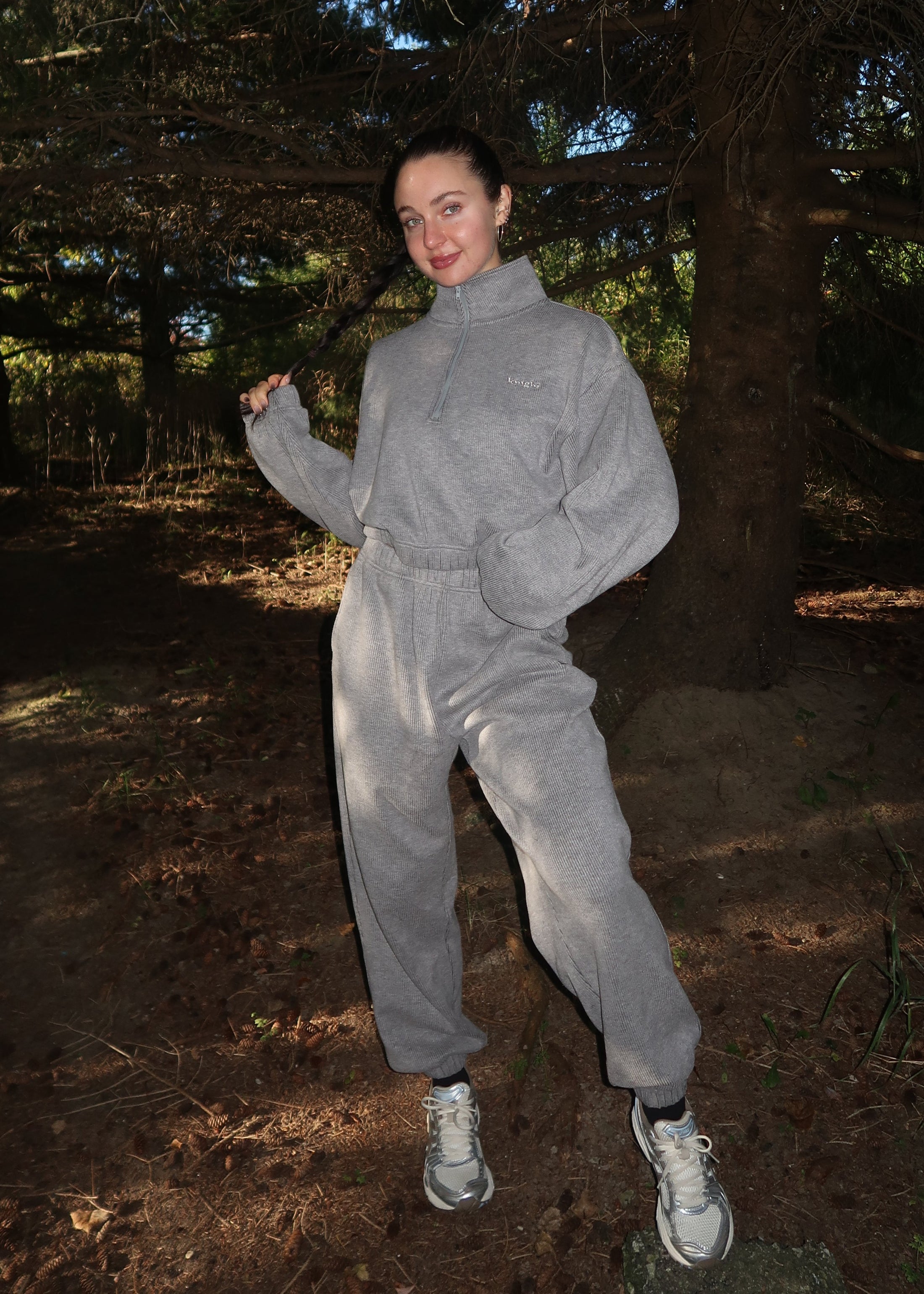 deluxe ribbed quarter zip – Knight
